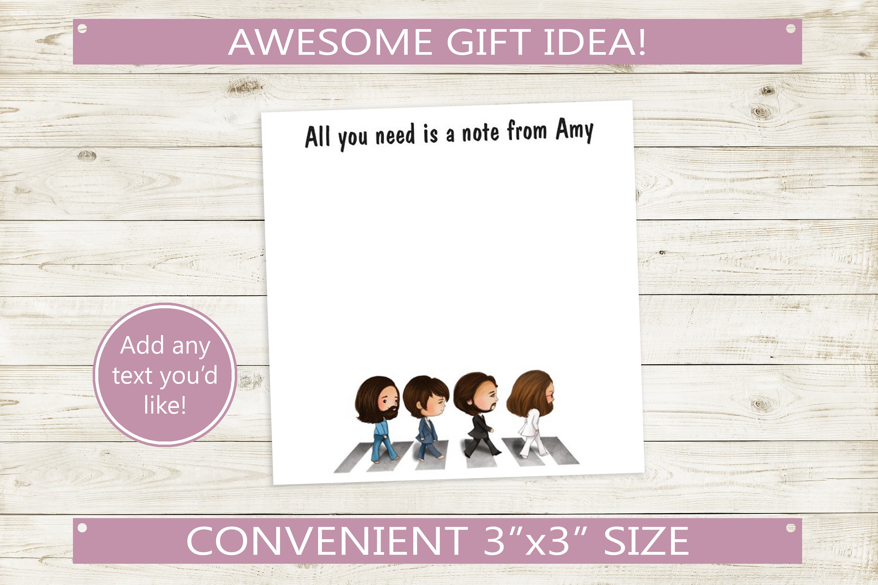 Personalized Sticky Notes With Musician Road Design and Custom - Etsy