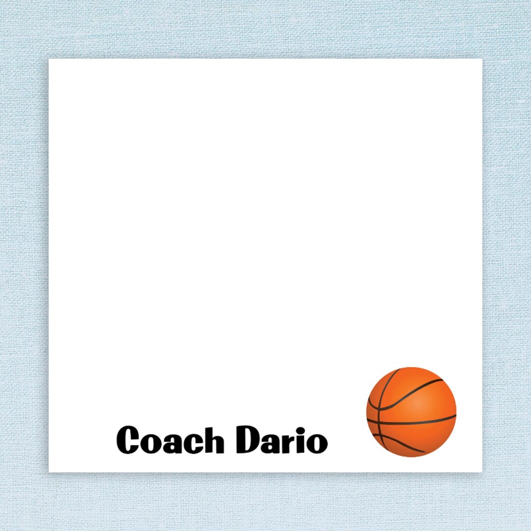 Custom Basketball Sticky Notes // Personalize Gift Idea for Coworker ...