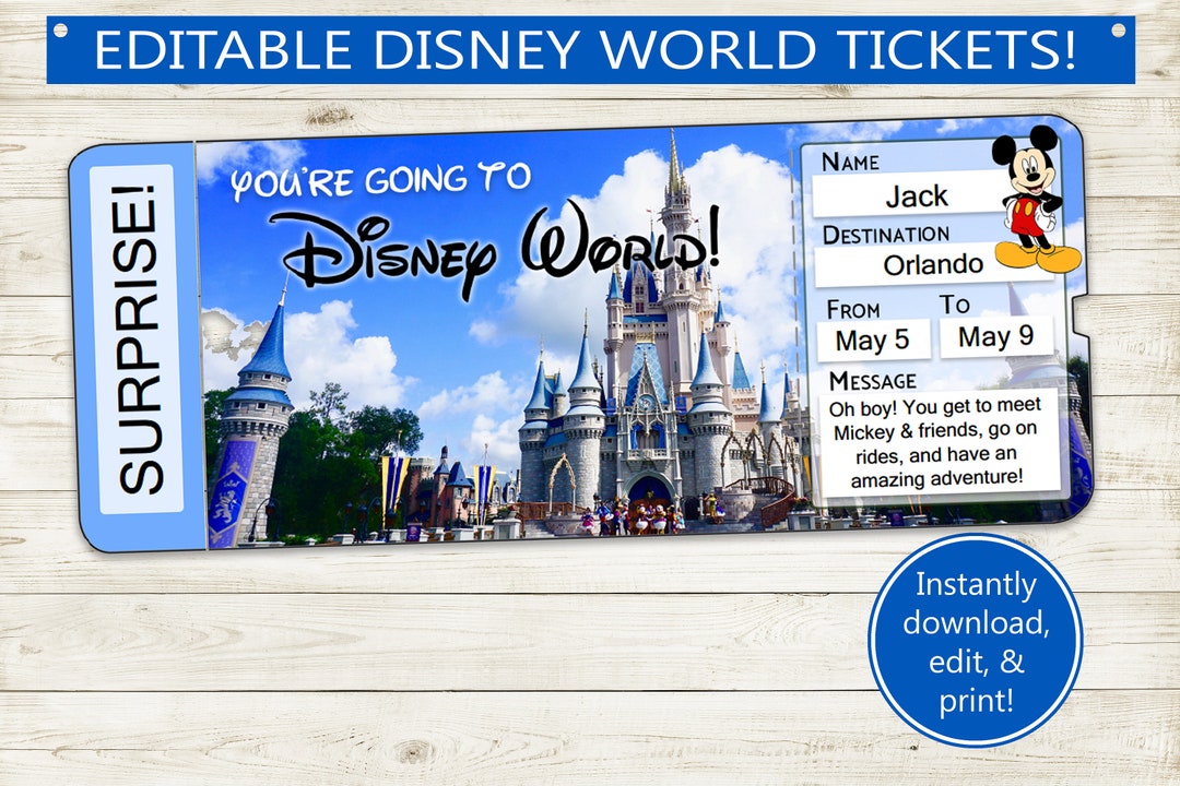 Novelty Custom Tickets Boarding Pass Surprise // Printable Adobe ...