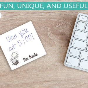 Personalized Sticky Notes With Custom Text and Computer Design // 3x3 ...