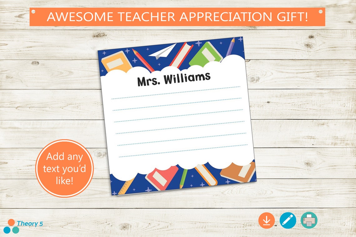 Custom Teacher Sticky Notes Gift Idea Customizable Teacher - Etsy