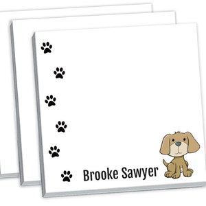 Personalized Dog Sticky Notes // Customize With Any Name // 50 Stickies ...