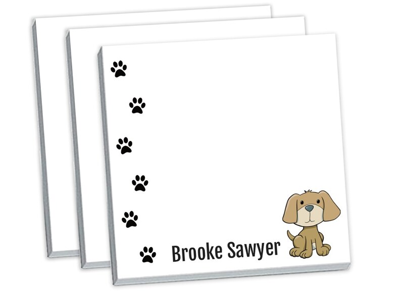 Personalized Dog Sticky Notes // Customize With Any Name // 50 | Etsy