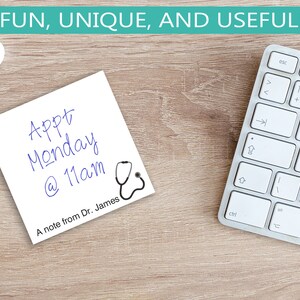 Custom Stethoscope Sticky Notes // Personalized Text // 50 Stickies per ...
