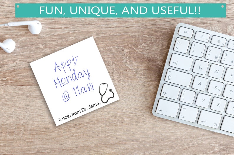 Custom Stethoscope Sticky Notes // Personalized Text // 50 Stickies per ...