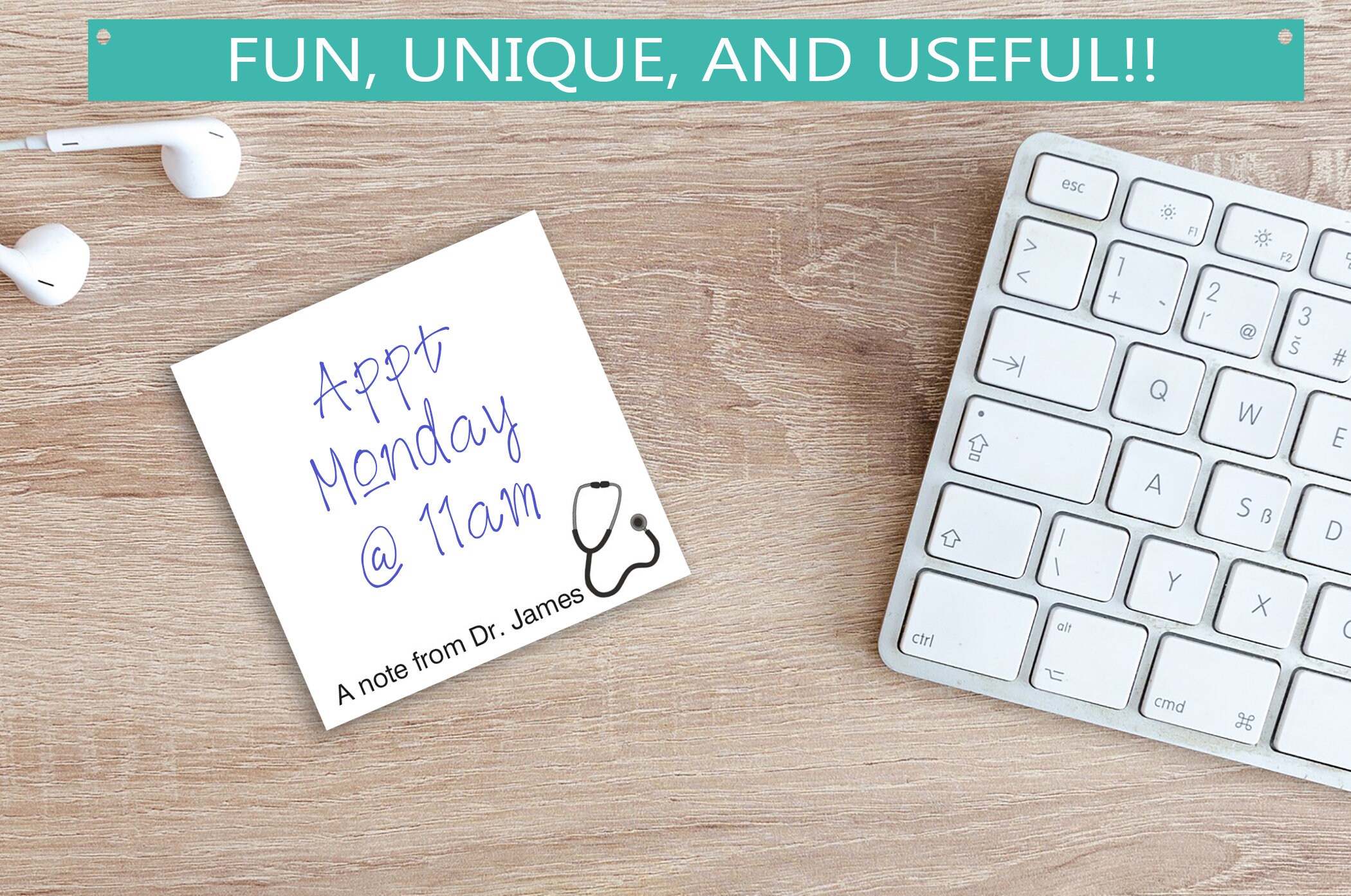 Custom Stethoscope Sticky Notes // Personalized Text // 50 Stickies per ...