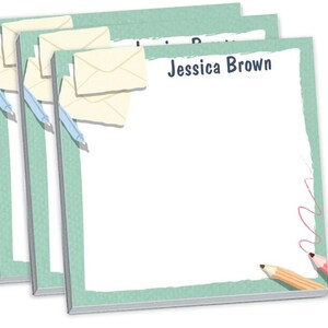 Personalized Sticky Notes With Cute Design and Custom Name // 3"x3 ...
