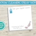 Custom Sticky Notes Ideal for Cleaning Company, Gift for Your Cleaner ...