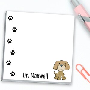 Personalized Dog Sticky Notes // Customize With Any Name // 50 Stickies ...
