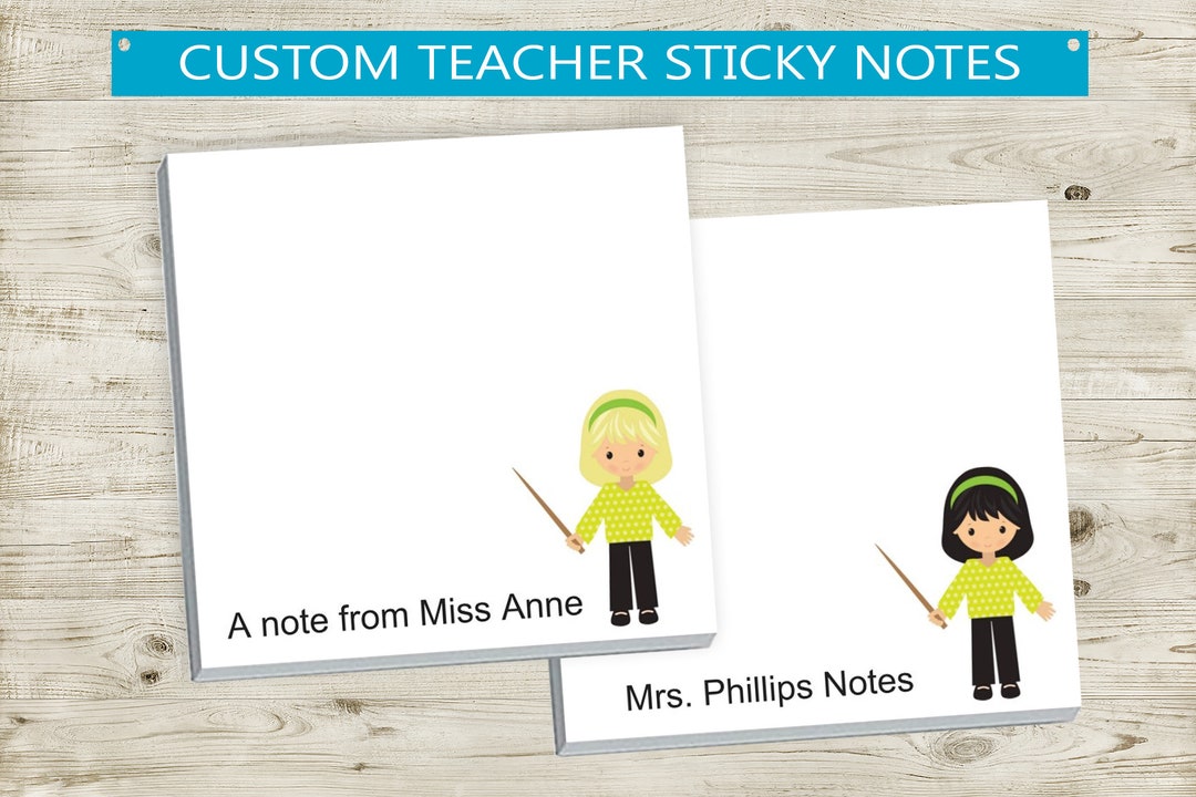 Custom Sticky Notes // 3x3 With 50 Sticky Notes per Pad // Fun Female ...