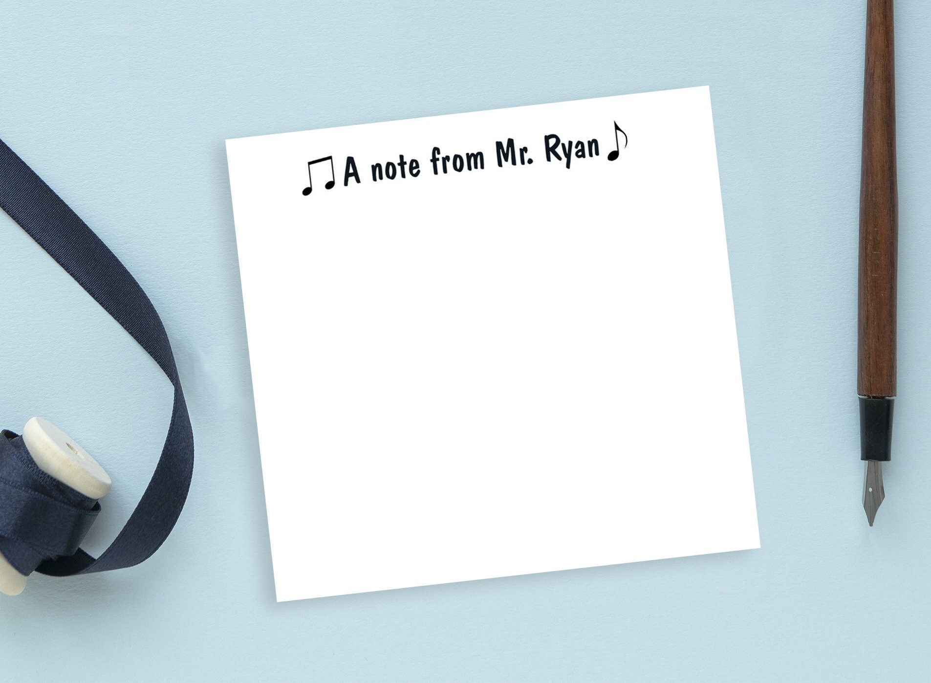 Personalized Sticky Notes With Custom Text and Music Notes Design ...