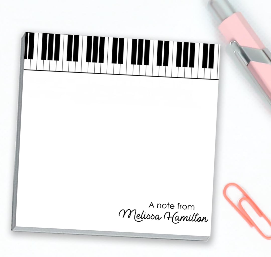 Custom Music Sticky Notes // Fun Piano Keyboard Design, Gift Idea ...