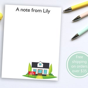 Custom Realtor Notepad With Personalized Text // 50 Sheets per Pad 4"x5 ...