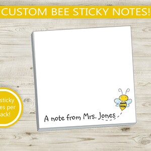 Custom Bumblebee Stationery Set 2 Sticky Note Pads, 1 Pen, 1 Notepad ...