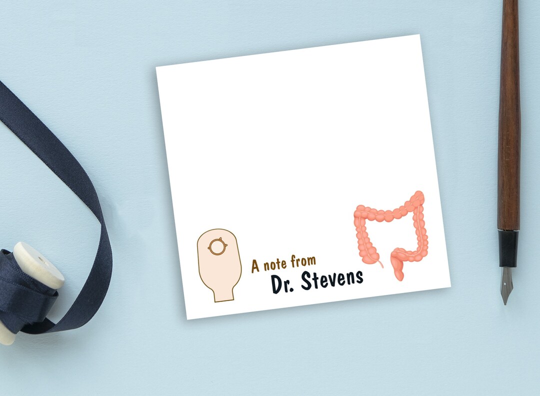 Custom Sticky Notes Colon Ostomy // Personalized Text // 50 Stickies ...