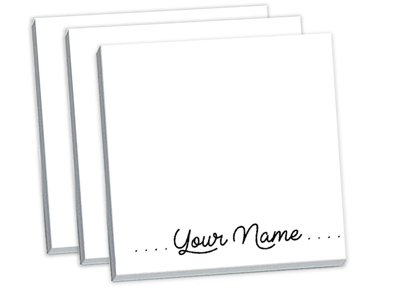 Custom Sticky Notes // Beautiful Cursive Font Gift Idea - Etsy