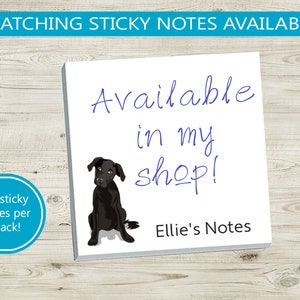 Personalized Notepad With Black Lab Dog Design and Custom Name // 50 ...