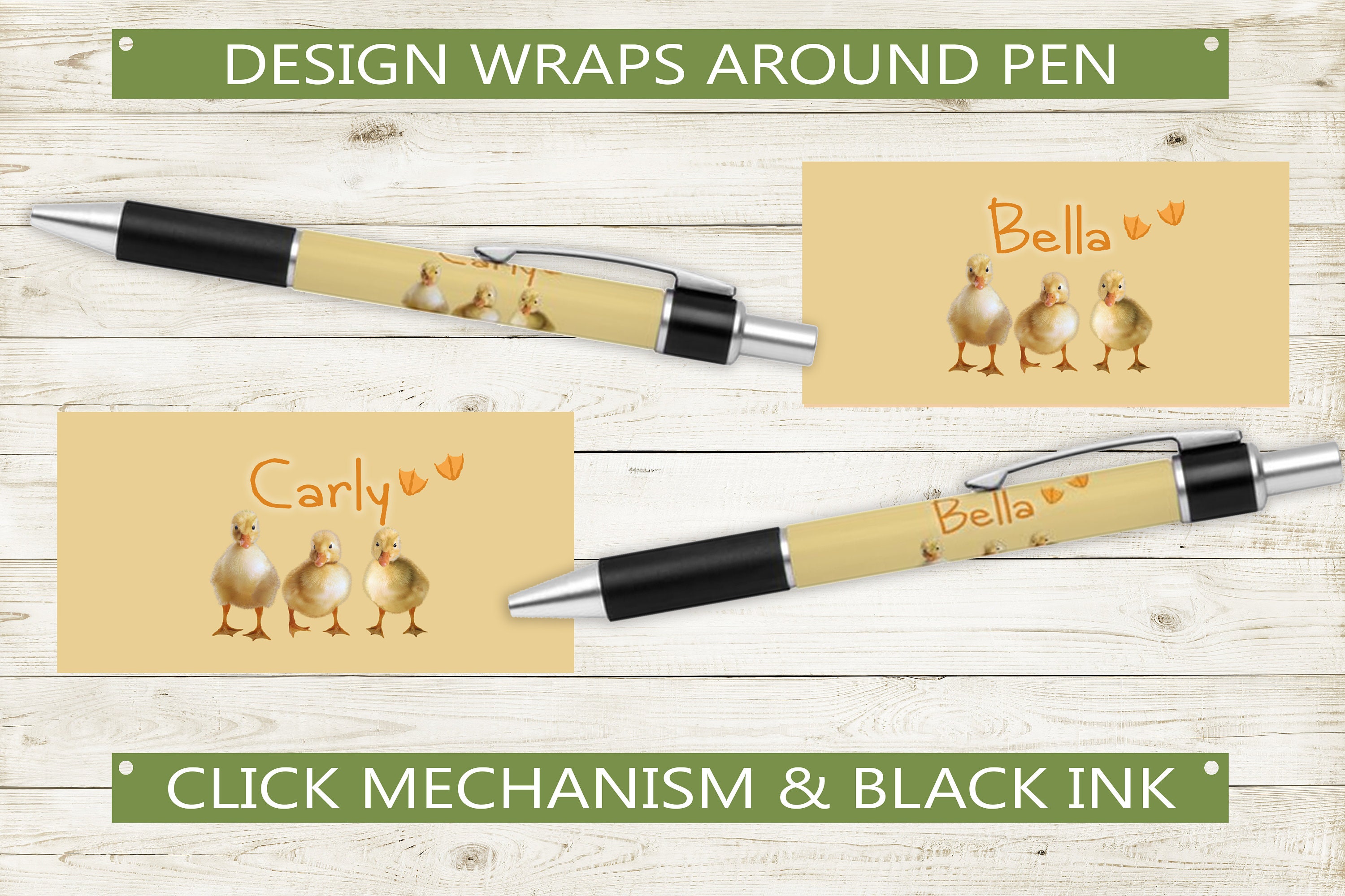 Custom Pen With Duck Design // Personalized Black Ink | Etsy