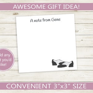 Custom Sticky Notes Tap Shoes Design // Personalized Gift Idea Coworker ...