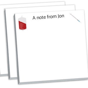 Personalized Sticky Notes // 3x3 Inch, 50 Notes per Pad // Nurse ...