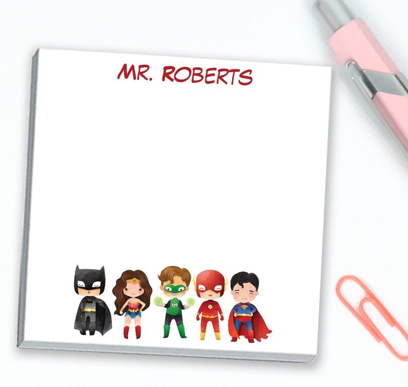 Sticky Note Superhero Design With Customization // | Etsy