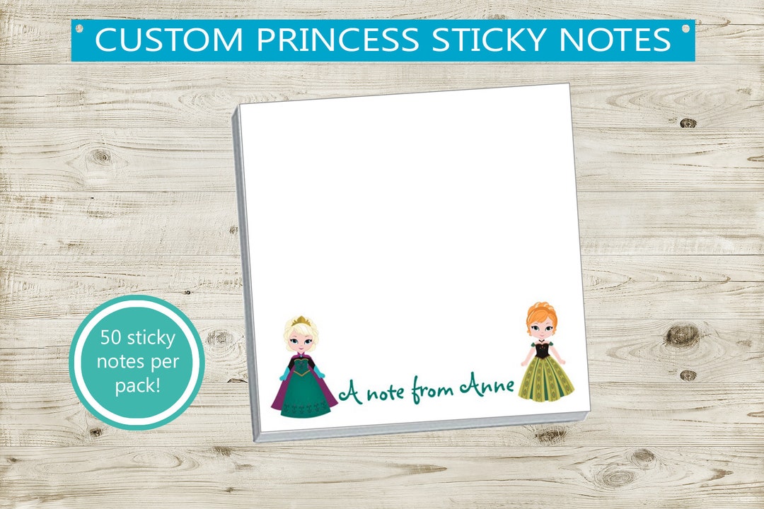 Custom Princess Sticky Notes // Personalized Gift Idea Teacher ...