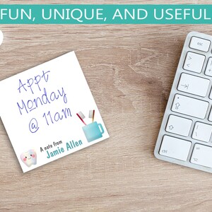 Custom Dentist Sticky Notes // Personalized Text // 50 Stickies per Pad ...
