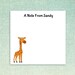 Personalized Sticky Notes With Giraffe Design and Custom Text // 3"x3 ...