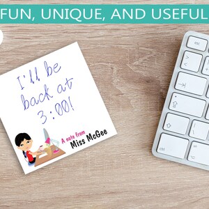 Custom Name Sticky Notes // Working Girl, Secretary Gift Idea ...