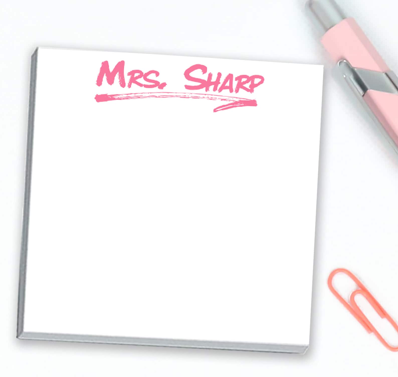 Personalized Sticky Notes with Custom Name or Text // | Etsy