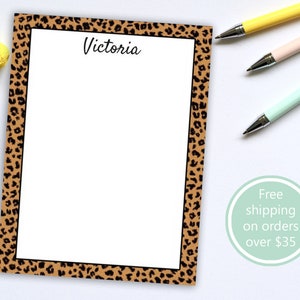 Custom Cheetah Print Notepad // 50 Sheets per Stack, 4"x5.5" Size ...