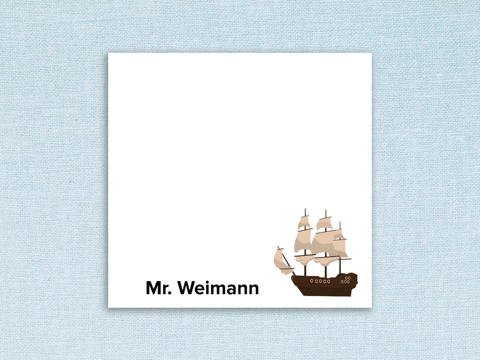 Custom Ship Sticky Notes // Personalized With Any Text // 50 Stickies ...