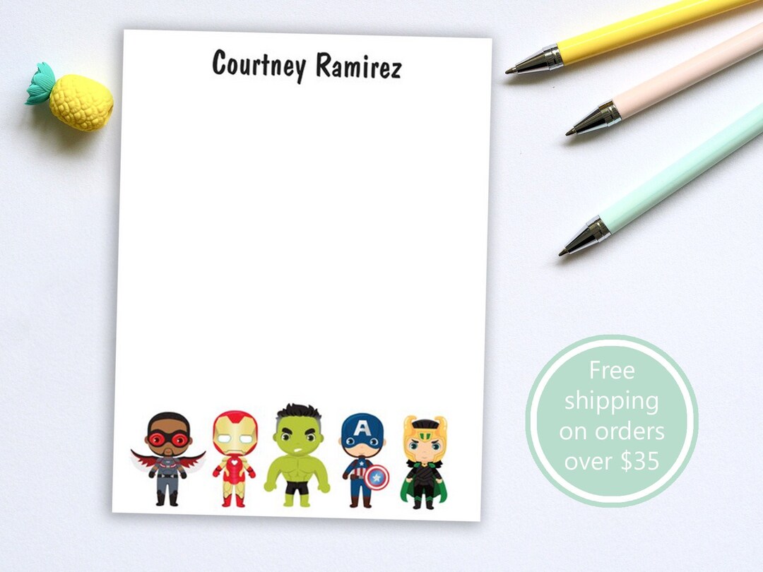 Personalized Notepad With Super Design and Custom Name // 50 Sheets per ...