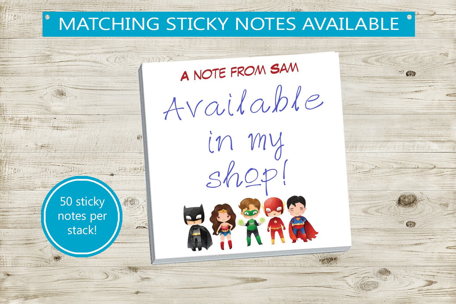 Personalized Superhero Notepad With Custom Name // 50 Sheets - Etsy