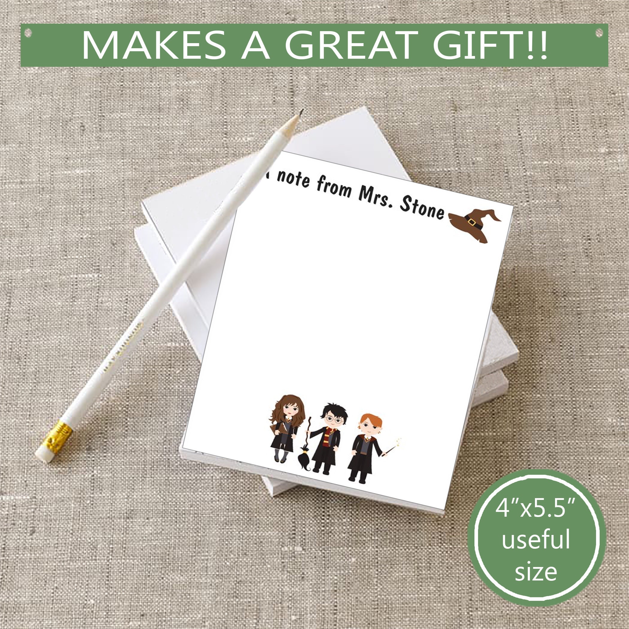 Custom Wizard Themed Notepads // 50 Sheets per Stack - Etsy