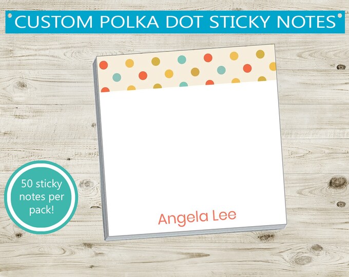 Custom Name Sticky Notes // Gift Idea Customizable Teacher - Etsy