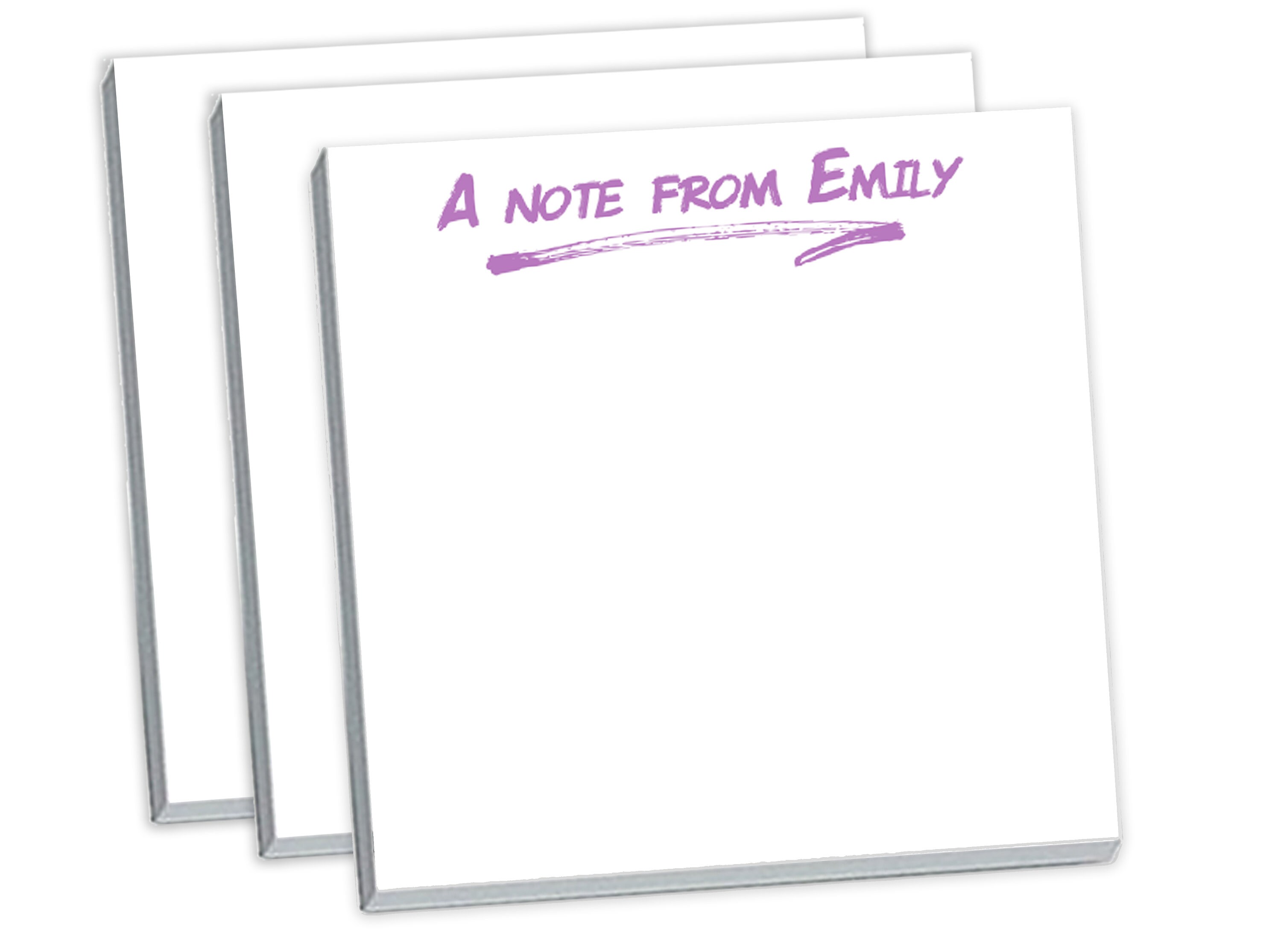 Personalized Sticky Notes with Custom Name or Text // | Etsy