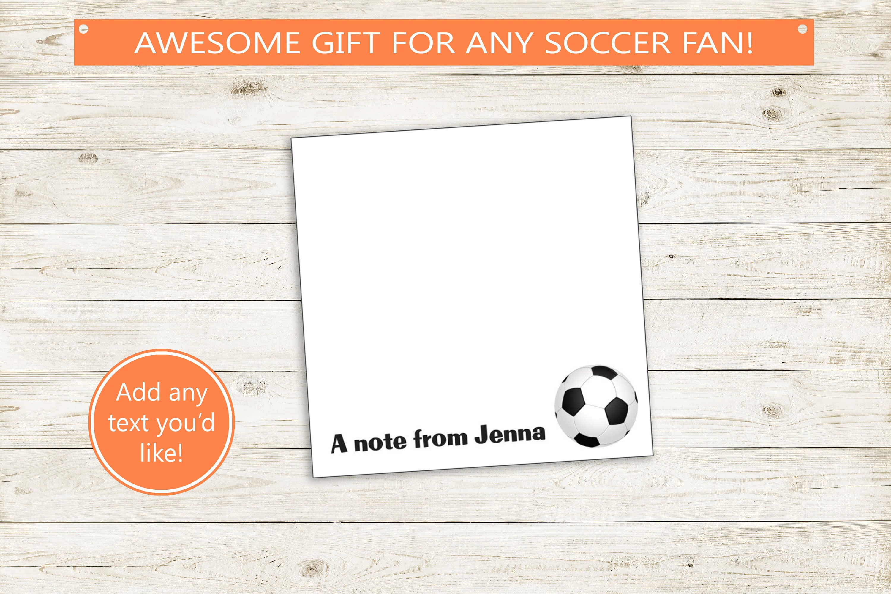 Custom Socer Sticky Notes // Personalize Gift Idea for Coworker ...