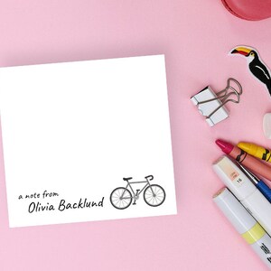 Personalized Sticky Notes With Custom Text and Bike Design // 3 X 3 ...