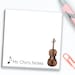 Personalized Sticky Notes Violin Design // 3x3 Inch With 50 Notes per ...