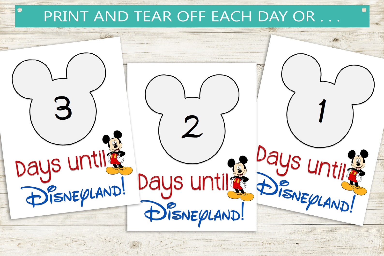 Vacation Countdown Printable // Editable PDF // Instant Download, DIY ...