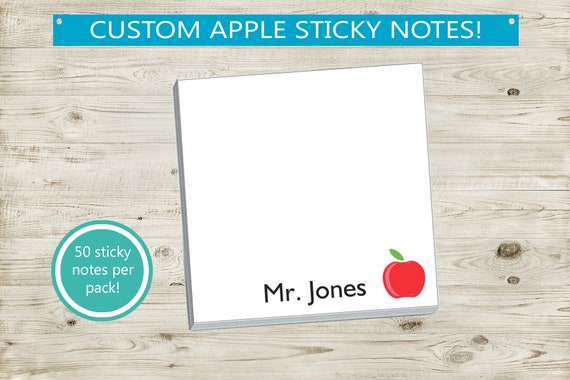 Custom Teacher Sticky Notes // Teacher Appreciation Gift Idea - Etsy
