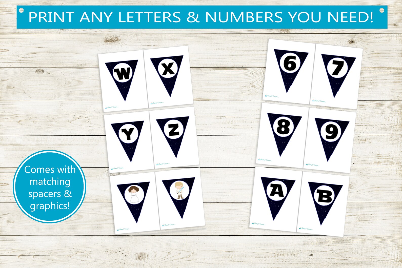 Space Wars Pennant Banner // Star, Birthday Party, Baby Shower ...