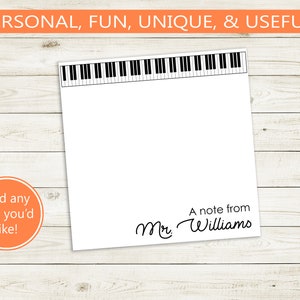 Custom Music Sticky Notes // Fun Piano Keyboard Design, Gift Idea ...