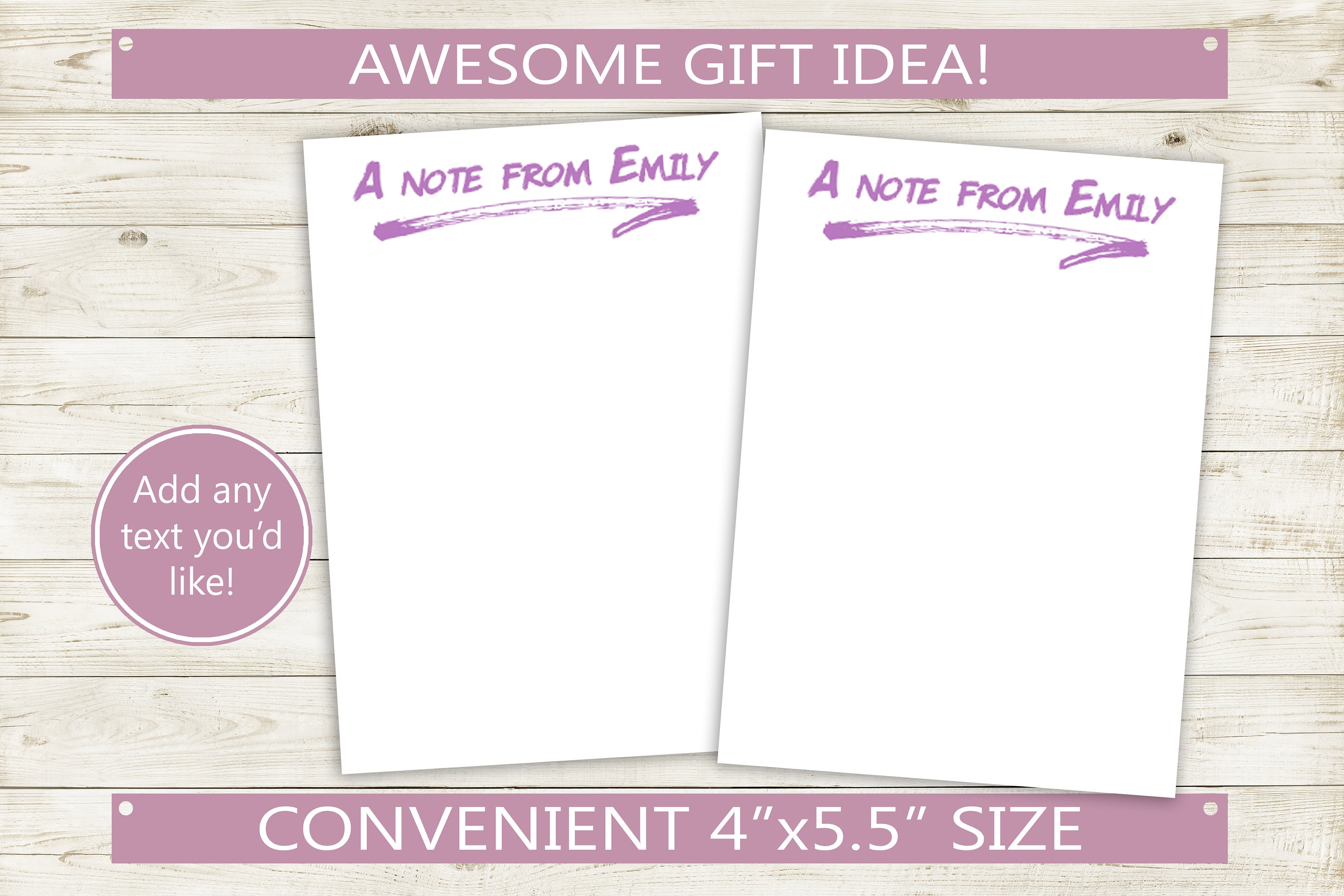 Personalized Notepad with Custom Name or Text // 50 sheets per | Etsy