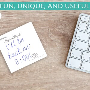 Custom Sticky Note Pads Personalized Heart Design // Unique Gift Idea ...