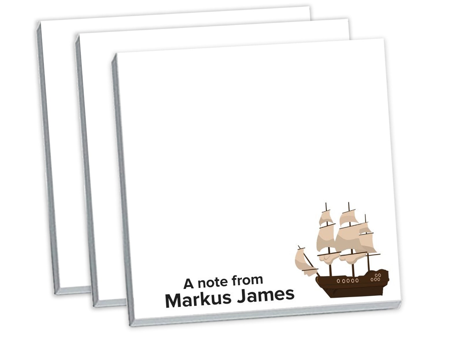 Custom Ship Sticky Notes // Personalized With Any Text // 50 | Etsy