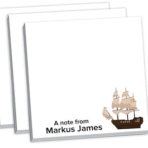 Custom Ship Sticky Notes // Personalized With Any Text // 50 Stickies ...