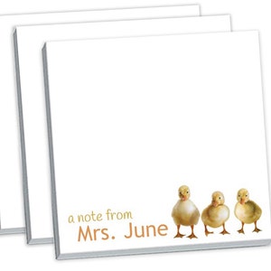 Personalized Sticky Notes With Duck Design and Custom Name // 3"x3", 50 ...