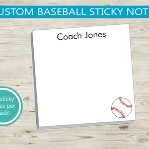 Custom Baseball Sticky Notes // Personalized Gift Idea for Coworker ...